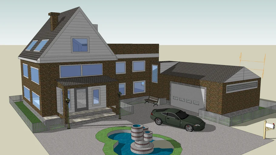 Beautiful big house, European building style | 3D Warehouse