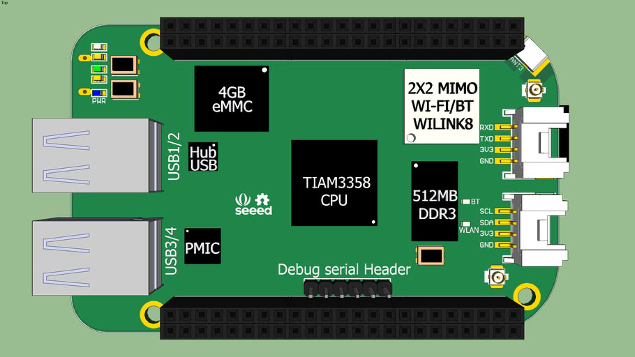 Beaglebone Green Wireless 3D | 3D Warehouse
