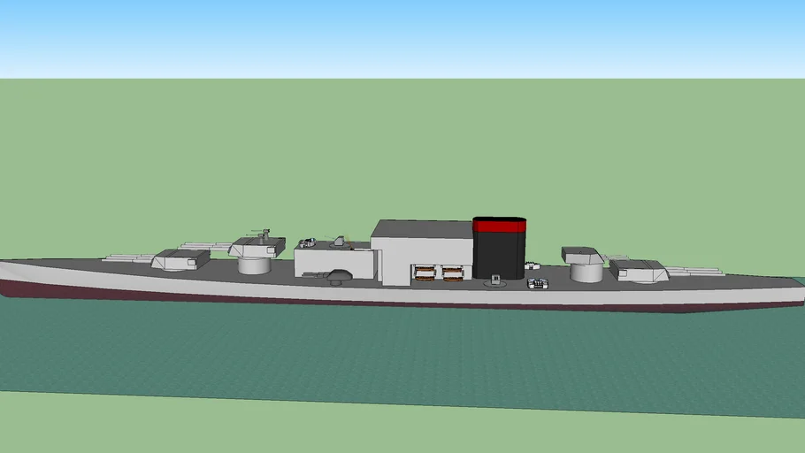 WW2 battleship | 3D Warehouse