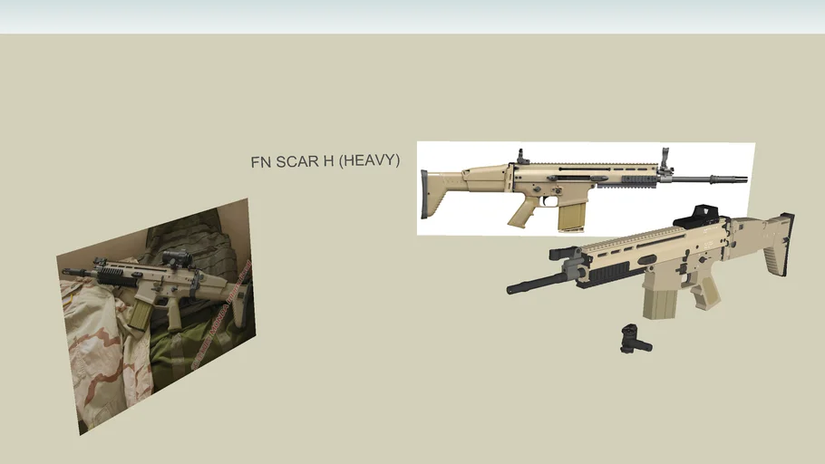 FN SCAR-H (heavy version-with 552 EOtech digital sight) | 3D Warehouse