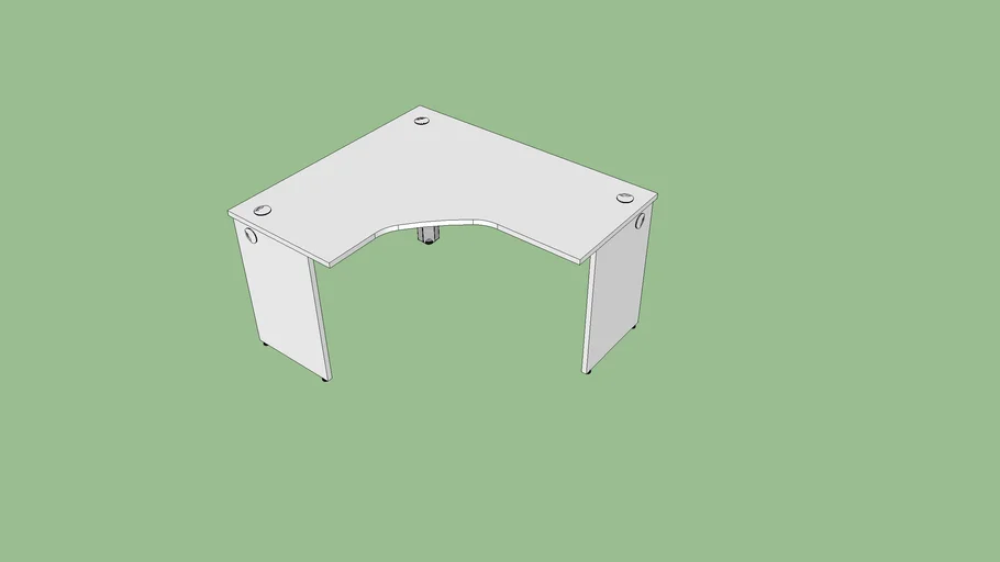 MESA ANGULAR PROMASTE PE PAINEL 120X135 CM | 3D Warehouse