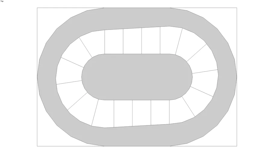 WFTDA/MRDA Regulation Track with 10' Marks | 3D Warehouse