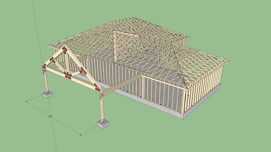 Timber Truss 9 | 3D Warehouse