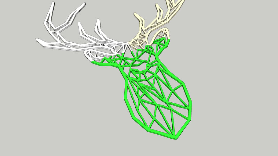Deer wall art geometric | 3D Warehouse