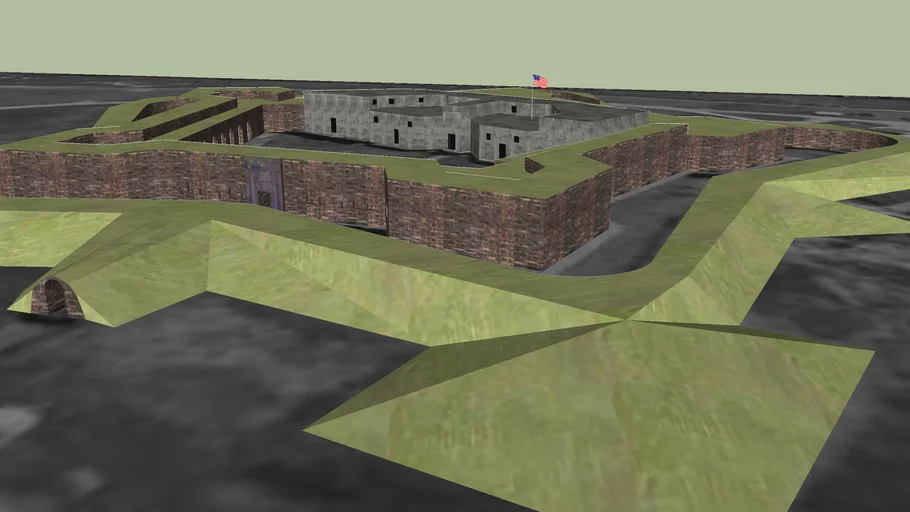 Fort Morgan, Edith Hammoc (Alabama), UNITED STATES OF AMERICA | 3D ...