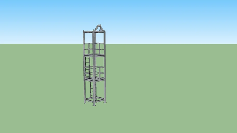 MAN PLATFORM FOR METAL SHEET SIDING INSTALLATION | 3D Warehouse