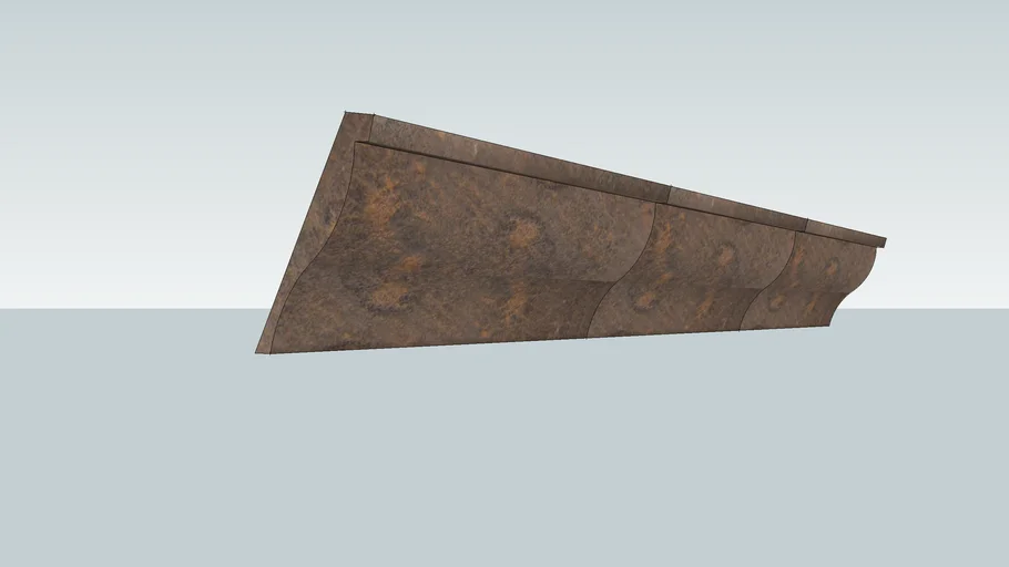 Cornisa chasnera 48x24 cm de piedra artiicial Bassalto | 3D Warehouse