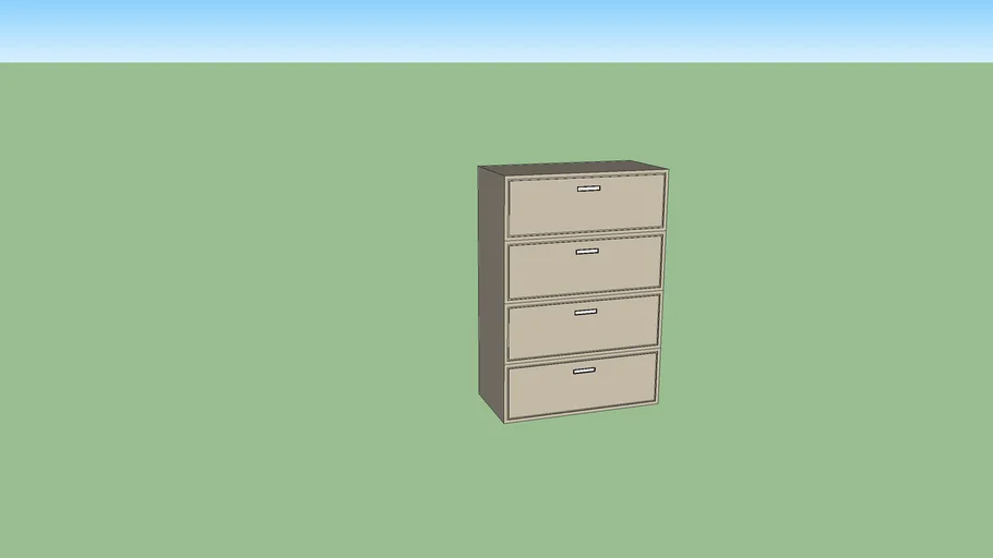 4-Drawer File Cabinet | 3D Warehouse