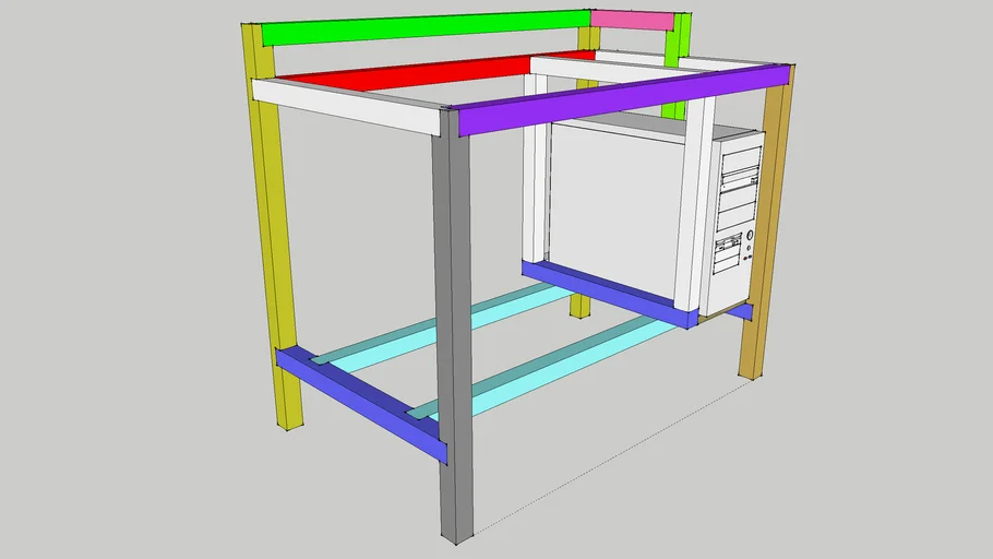 MEJA KOMPUTER GROUP | 3D Warehouse