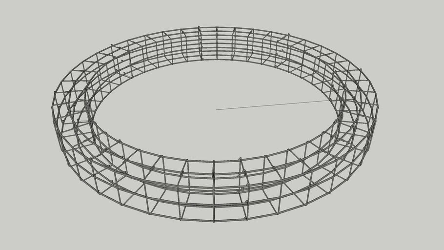 Rangka Beton Besi Pondasi Lingkaran | 3D Warehouse