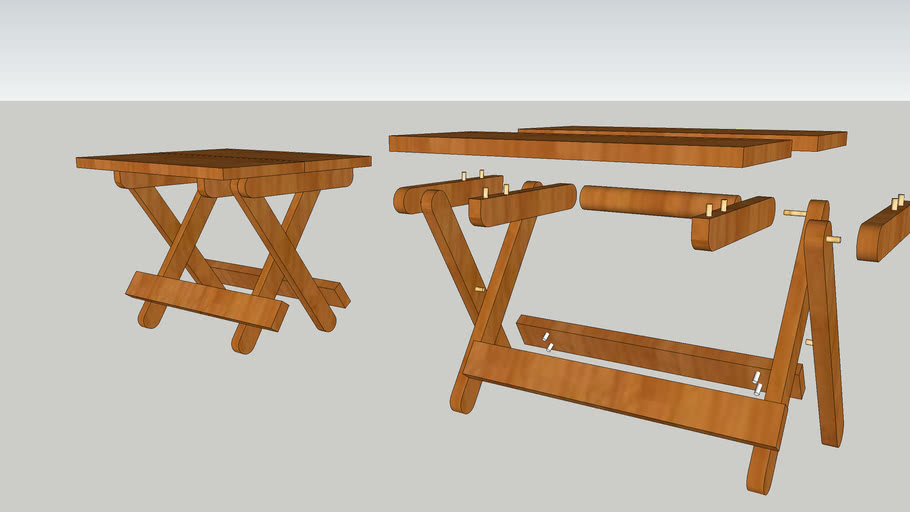 Meja Lipat | 3D Warehouse