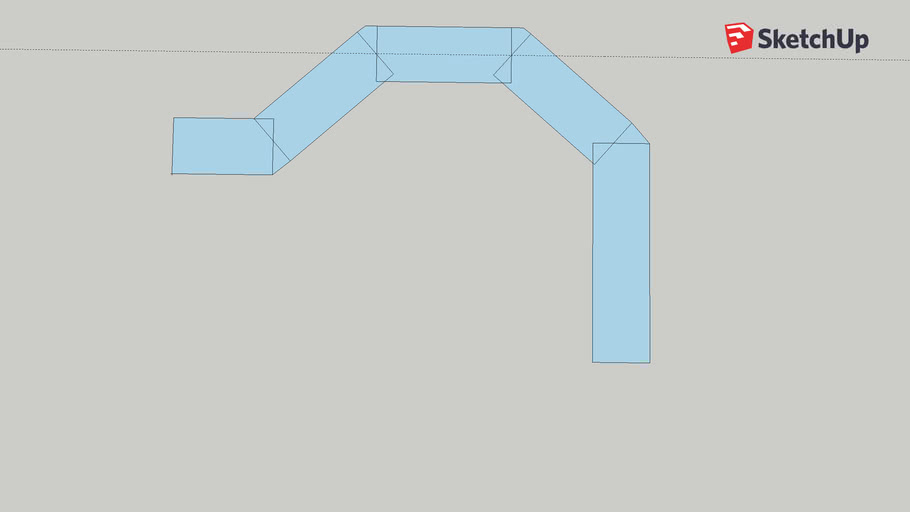 Rock Solid desk footprint 3 | 3D Warehouse
