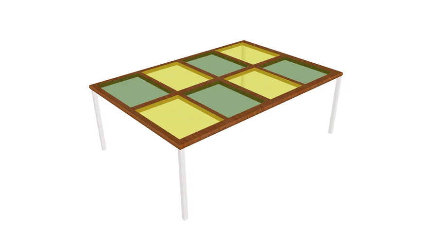 Med. Sized wooden Glass Table | 3D Warehouse
