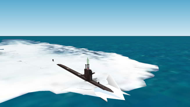 USS PHOENIX (SSN-702) SURFACED RUNNING | 3D Warehouse