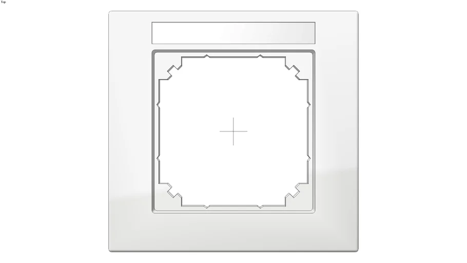 M-Plan frame, 1-gang, with labelling option, polar white, glossy | 3D ...