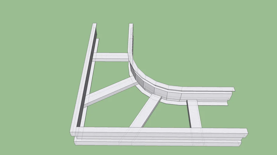 CABLE LADDER 90 Horizontal Bend 200x100 | 3D Warehouse