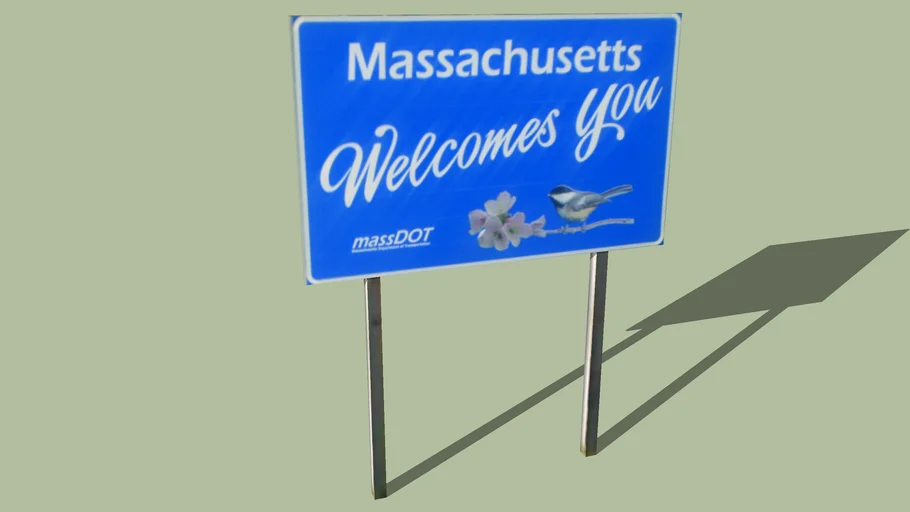 Welcome Sign Massachusetts | 3D Warehouse