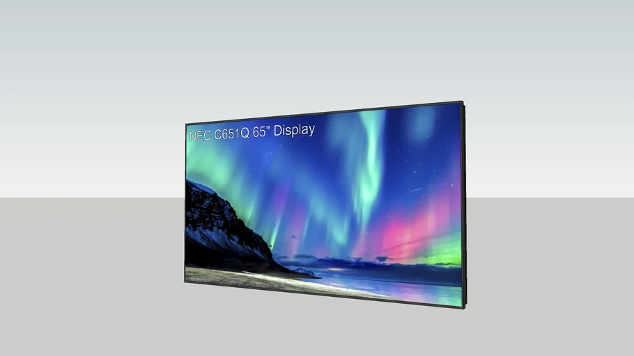 NEC C651Q UHD LCD Display | 3D Warehouse