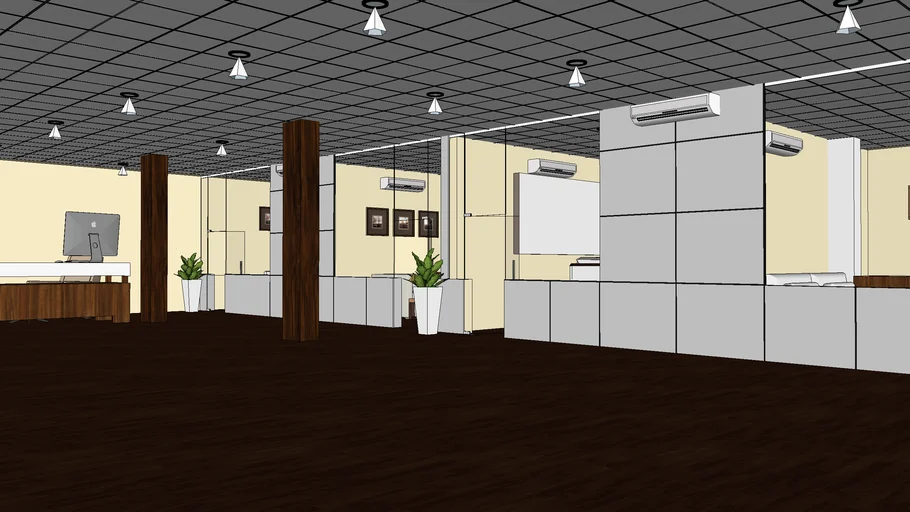 Interior View Of Offices | 3D Warehouse