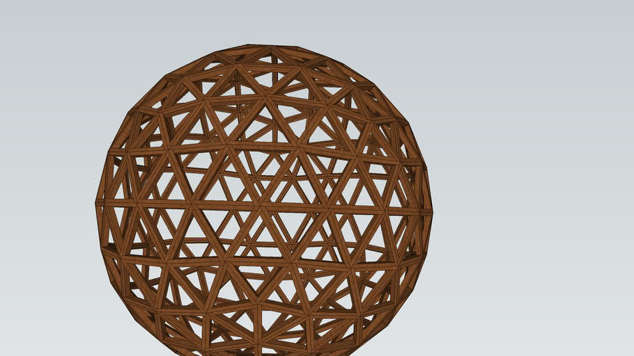 3V geodesic dome make with wood and screw | 3D Warehouse