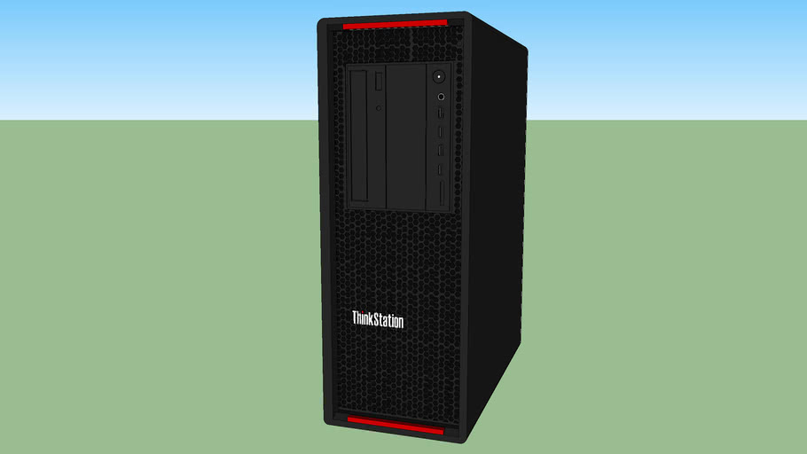 Lenovo ThinkStation (P720 tower) desktop workstation computer | 3D ...