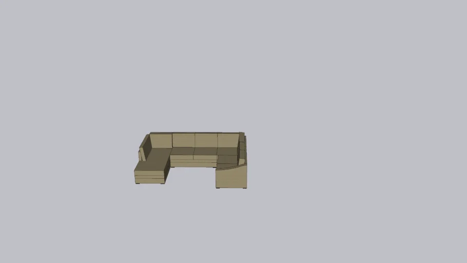 Armless sectional | 3D Warehouse