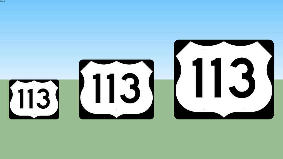 U.S. 113 Sign | 3D Warehouse