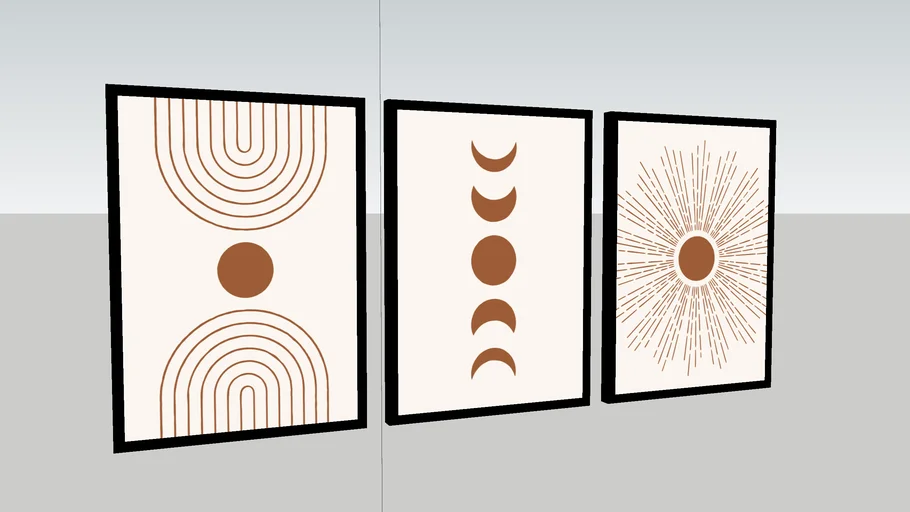 Kit Quadros Decorativos Boho | 3D Warehouse