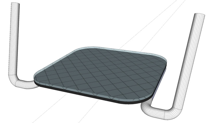 Removable footplate for rigid wheelchair | 3D Warehouse