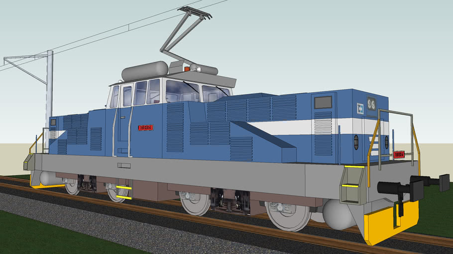 210 038-6 'Iron' or 'Badger' electric locomotive ČD Cargo | 3D Warehouse