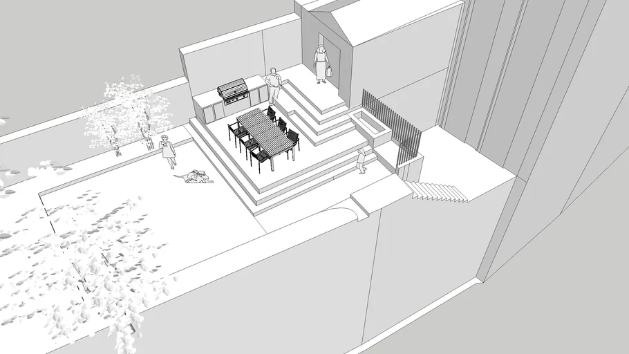 1910 garden step_white | 3D Warehouse