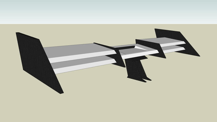 Tuner Double Wing Carbon Spoiler | 3D Warehouse