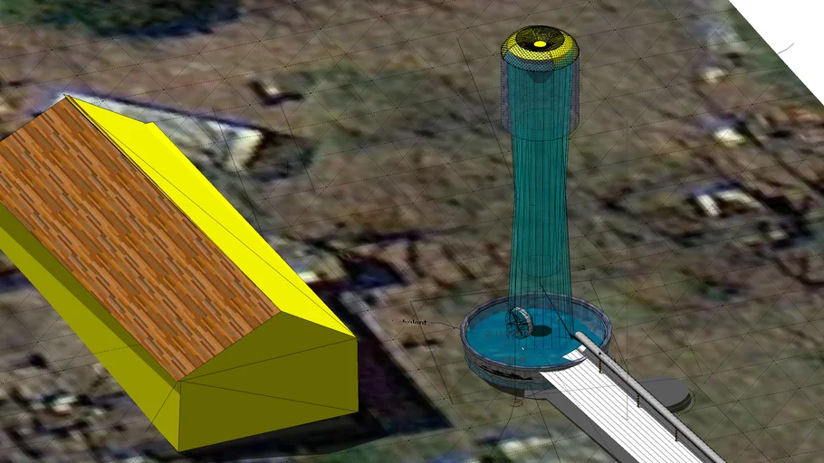 Short Solar Updraft Turbine - Micro CSP | 3D Warehouse