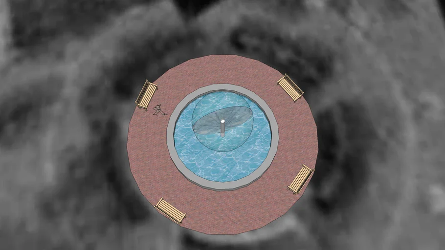 Naperville Riverwalk Daisy Fountain | 3D Warehouse