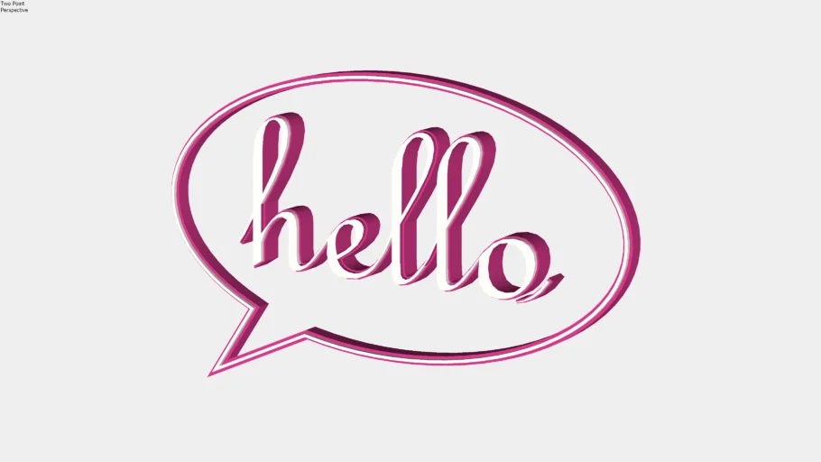 Letreiro LED HELLO | 3D Warehouse