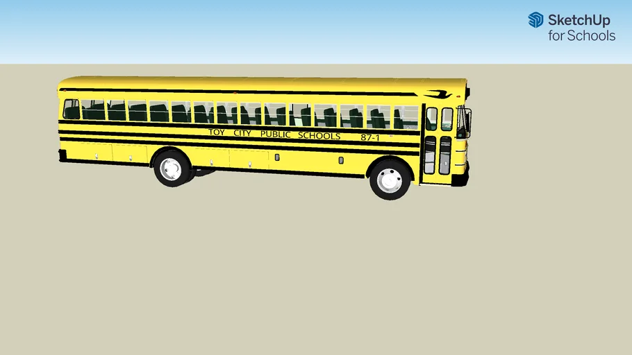 1985 Bluebird All American Fe Bus 87-1 | 3D Warehouse
