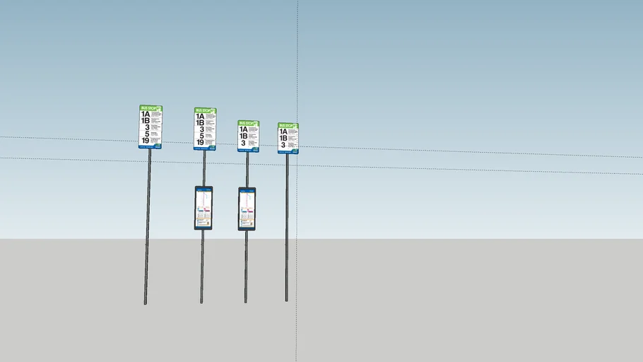 GCTD Bus Stop Signs | 3D Warehouse