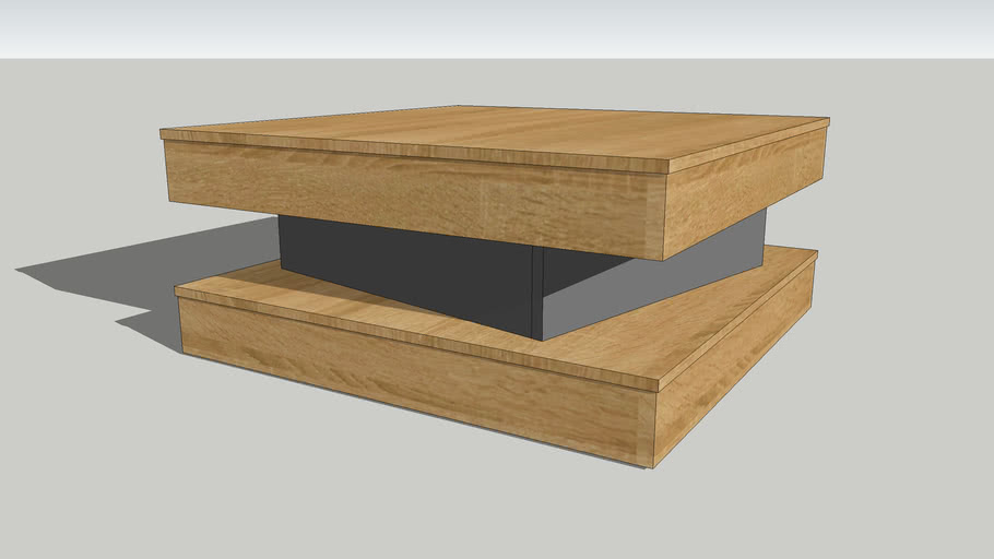 TABLE BASSE DESIGN AVEC TIROIR FINITION CHÊNE ET LAQUÉE GRIS BRILLANT ...