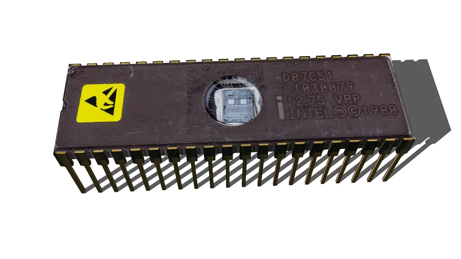 Intel D87C51 microcontroller | 3D Warehouse