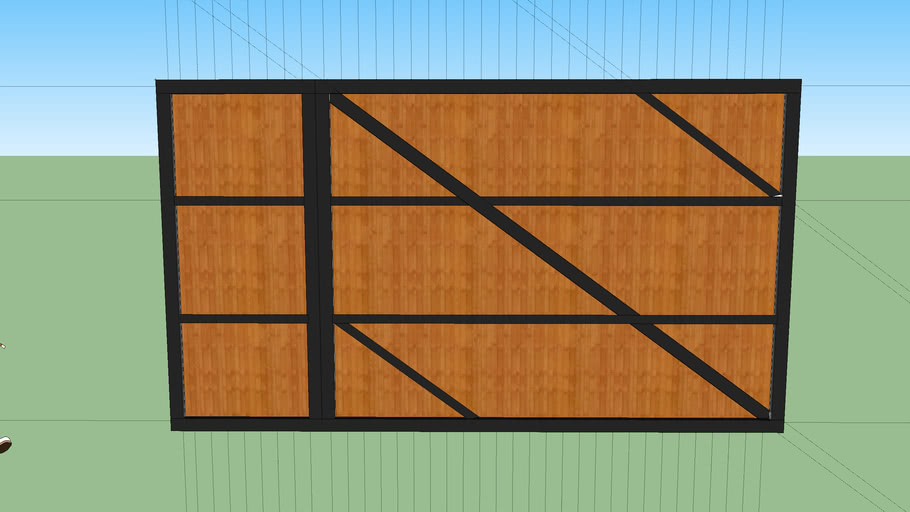 porton de madera cochera | 3D Warehouse