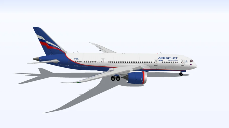 Boeing 787-8 Dreamliner AEROFLOT (on the ground) | 3D Warehouse