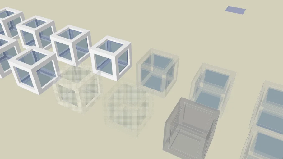 Transparent cube model | 3D Warehouse