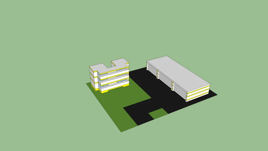 House with garage (3 family) | 3D Warehouse