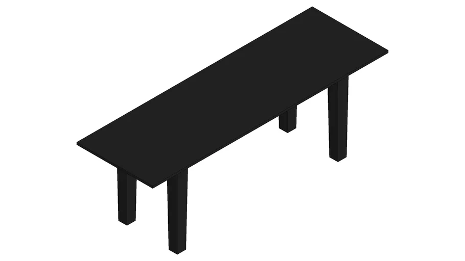 3d Table Clipart Black