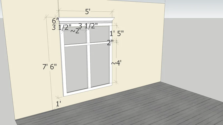 5' x 7'6' WINDOW | 3D Warehouse