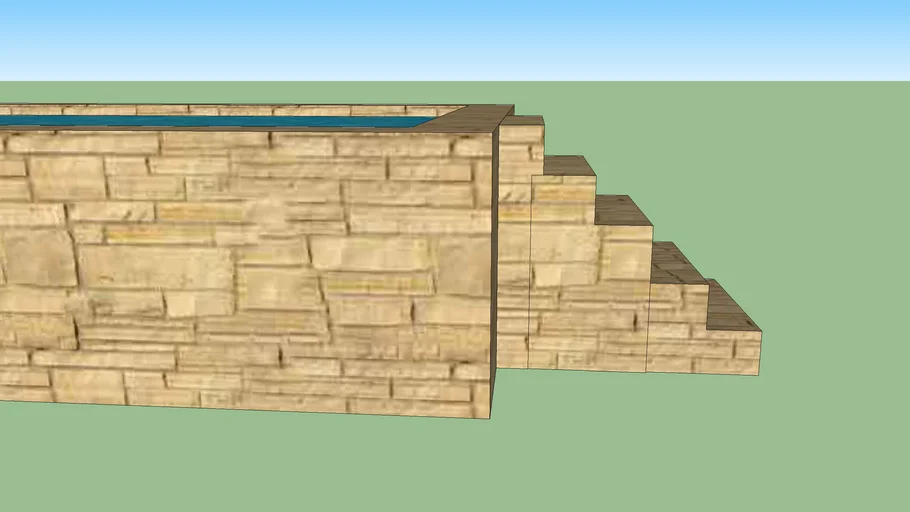 Stone Pool with Stairs | 3D Warehouse