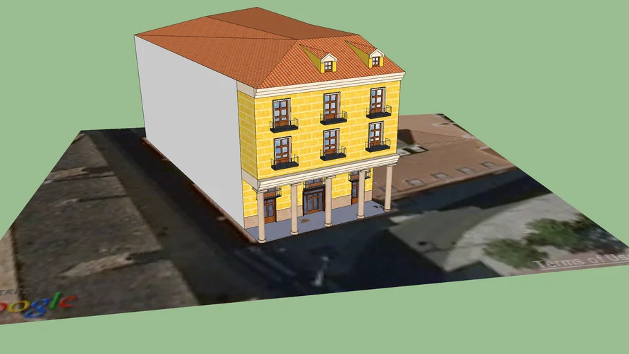 Edificio Amarillo Plaza Santa Ana | 3D Warehouse