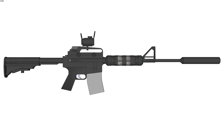 m4a1 silenced with scope | 3D Warehouse