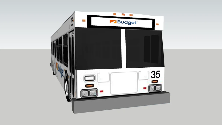 2001 New Flyer D40LF budget rental car shuttle Bus | 3D Warehouse