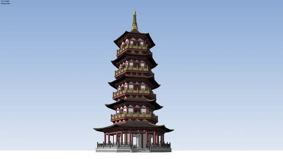 Hexagonal pagoda | 3D Warehouse